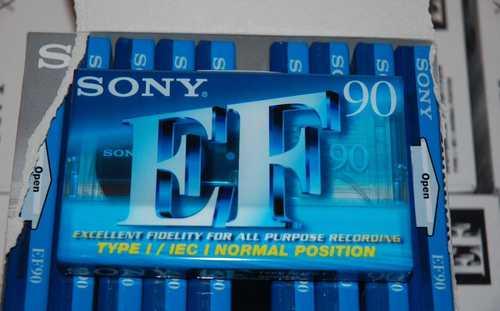 Аудиокассеты sony EF 90 slim 2000 год