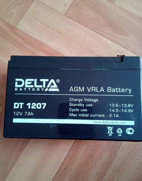 Аккумулятор delta DT 1207 12V 7Ah
