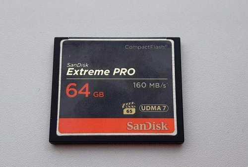 Карта памяти SanDisk CompactFlash 64GB Extreme Pro