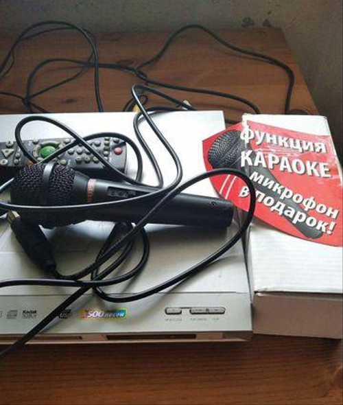 DVD плеер bbk dv615si c караоке + микрофон supra