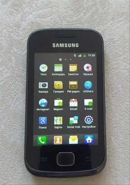Смартфон Samsung GT-S5660 Galaxy Gio чёрный