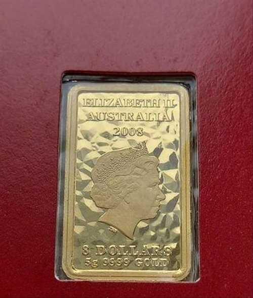 8 долларов золото Австралия монета