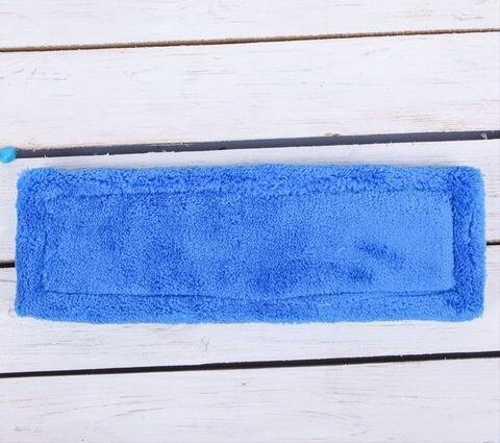 Насадка для плоской швабры с отжимом Доляна, 35,511,5 см, микрофибра, цвет синий