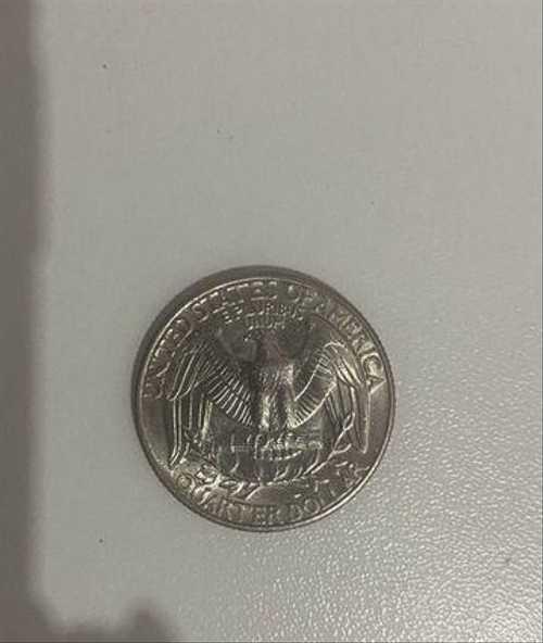 Редкая монета США Liberty Quarter Dollar 1990 год