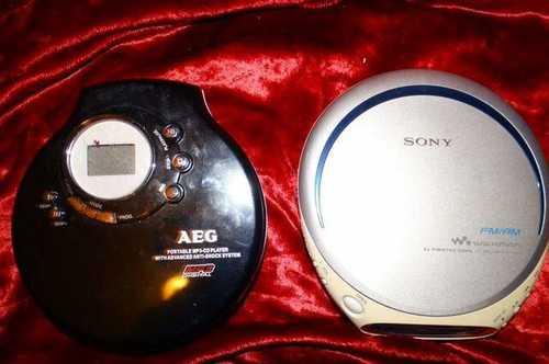 CD Mp3 плееры Sony Walkman и Aeg за два