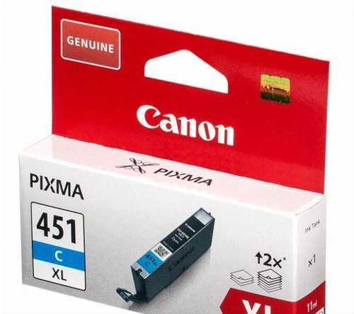 Оригинальный струйный картридж canon CLI-451XL C