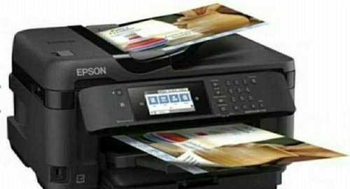 Мфу струйный Epson 7710 снпч сканер А3