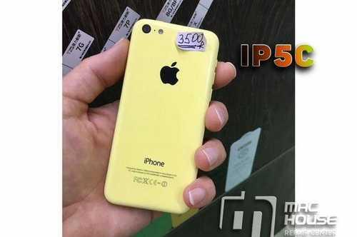 Телефон тапик звонилка iPhone 5C желтый
