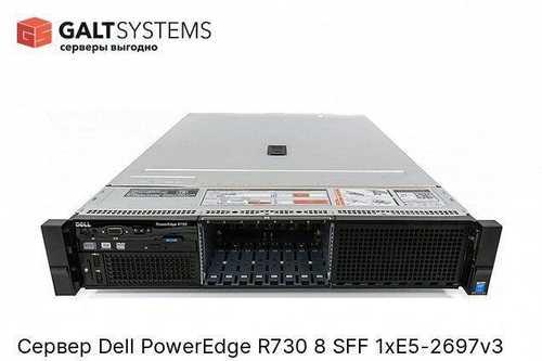 Сервер Dell PowerEdge R730 8 SFF 1xE5-2697v3 8GB