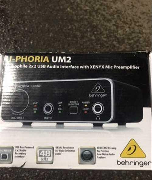 Карта behringer u phoria um2