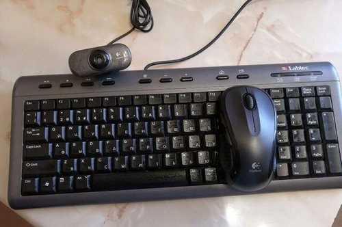 Беспроводная мышь, клавиатура, веб камера