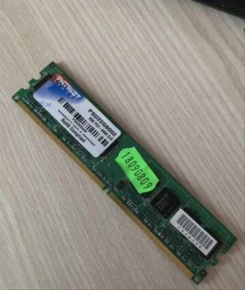 Patriot Memory 2 гб DDR2 800 мгц 2шт