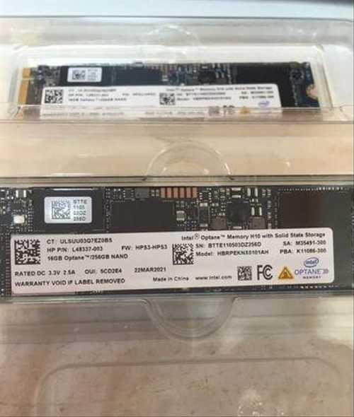 Диск Intel SSD M2 PCIe NVMe 256gb (16 GB optane)