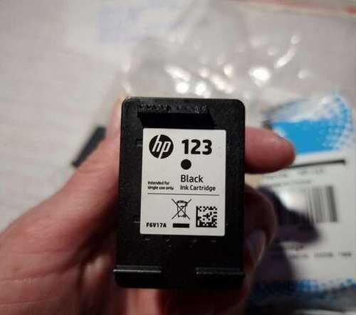 Картридж hp 123 новый оригинал чёрный