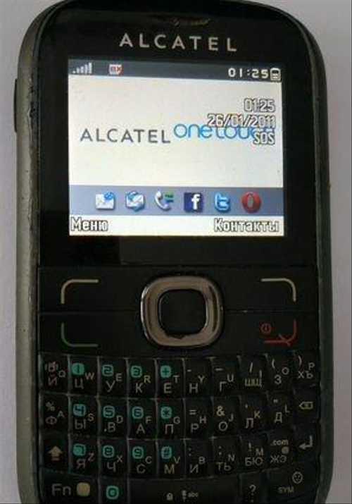 Кнопочный мобильный телефон Alcatel OT-385D бу
