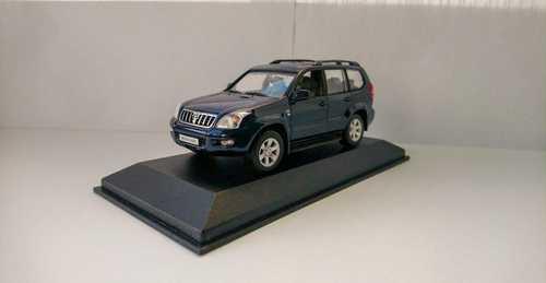 Toyota land cruiser prado 120 blue 1/43
