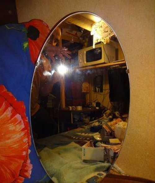 Зеркало настенное на фанере Овальное