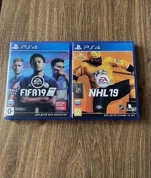 PS4 игры NHL19 и fifa19