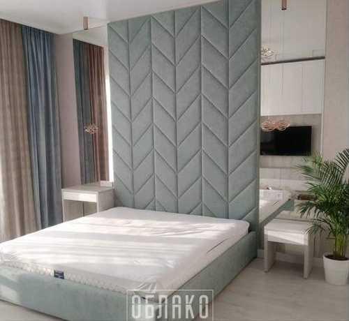Кровать со стеновой панелью на заказ
