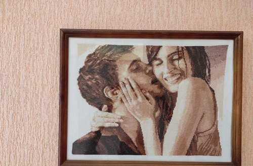 Картина вышитая крестом "Счастливая пара"