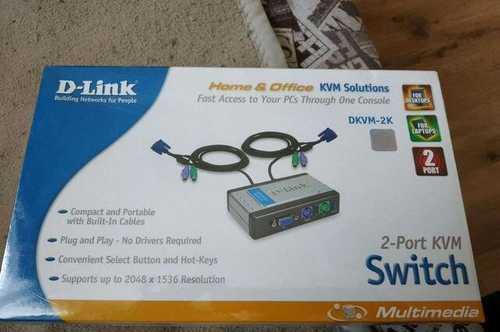 Переключатель D-Link 2-port KVM Switch