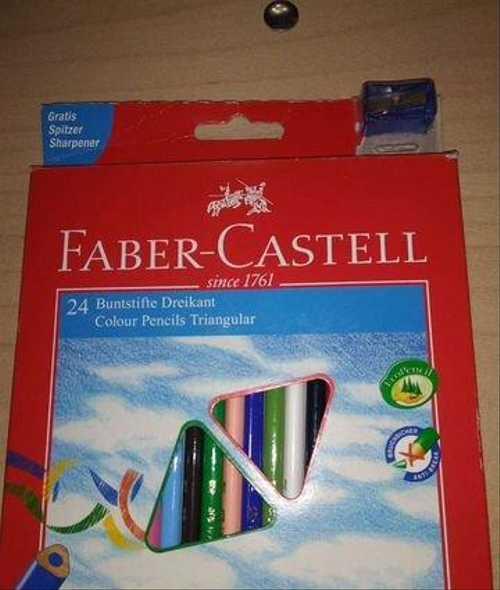 Карандаши цветные Faber-Castell, 24 цвета, с точил
