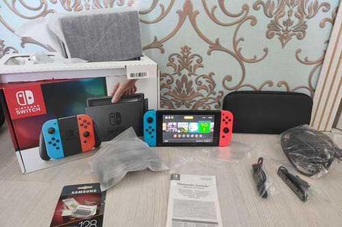 Nintendo Switch Мега-Комплект. Много игр/SD 128GB