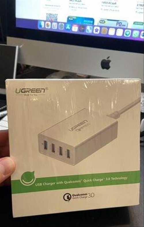 Зарядное устройство 40w на 4 USB Ugreen