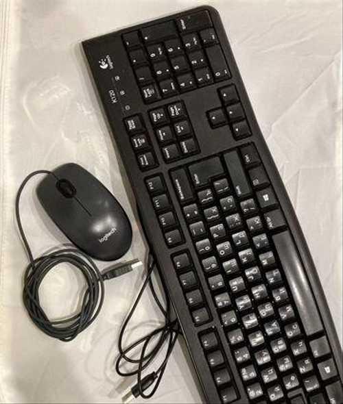 Проводные клавиатура K120 и мышь M100 Logitech