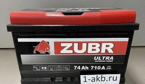 Аккумулятор 74 ач zubr Ultra 74 Ah