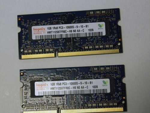 Hynix DDR3 1333 SO-dimm 1Gb (HMT112S6TFR8C-H9)