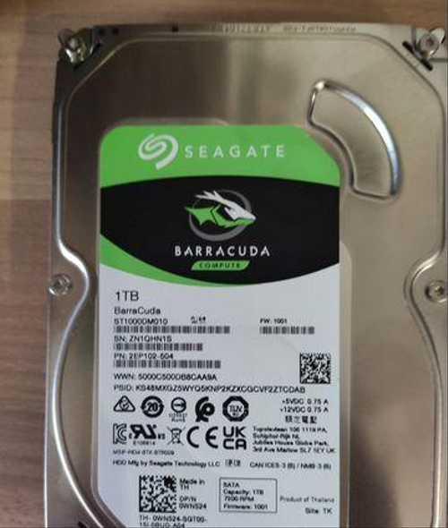 HDD 1Tb Seagete новый 2021 года