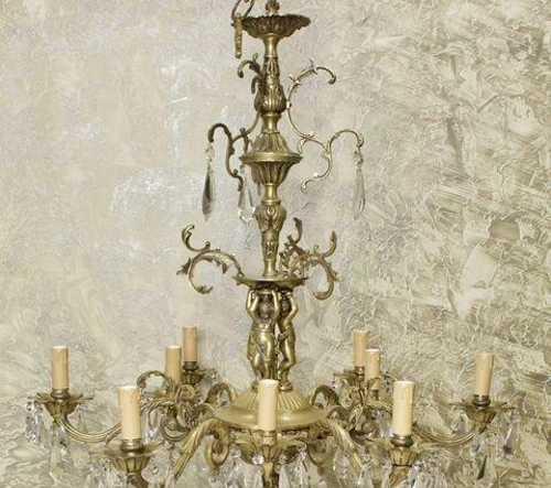 Антикварная люстра Путти 9 свечей. Арт. 15936