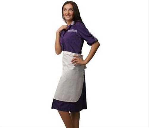 Фартук белый бязь, х/б без нагрудника