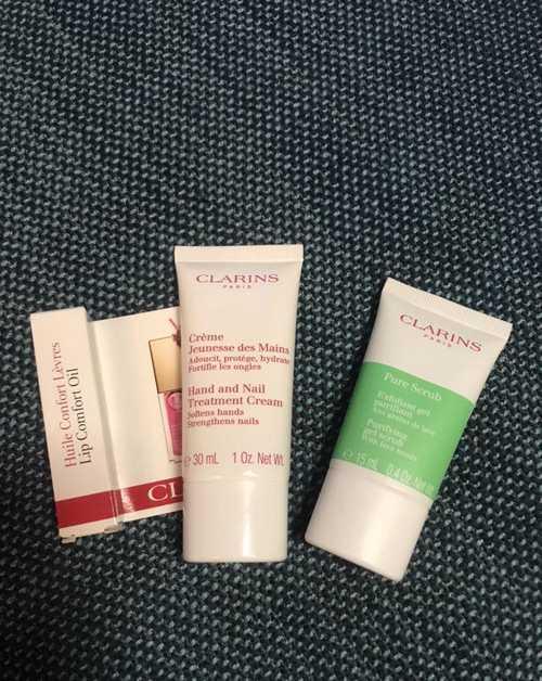 Набор Clarins / Блеск, крем д/рук, гель д/лица