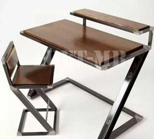 Письменный стол и стул. Стол из металла №030