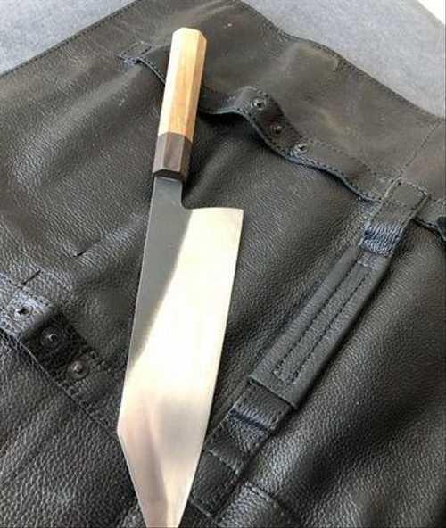 Ножи поварские с кожаной скруткой