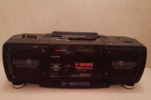 Двухкассетный магнитофон sharp X-bass WQ-T352HT(BK