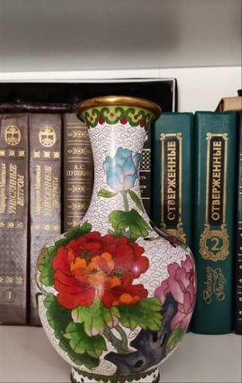Антикварная китайская ваза клуазоне
