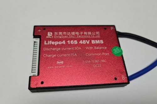 Плата контроля BMS lifepo4 16S 48V 30A