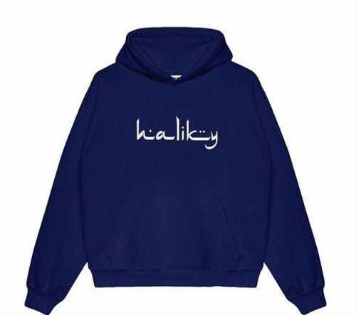 Haliky arabic logo hoodie blue худи