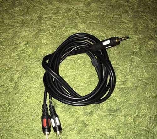 Кабель Luxmann 2 Rca - Jack 3,5 mm. 2 метра