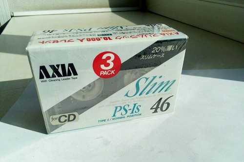 Три аудиокассеты новые запечатанные axia 46 min