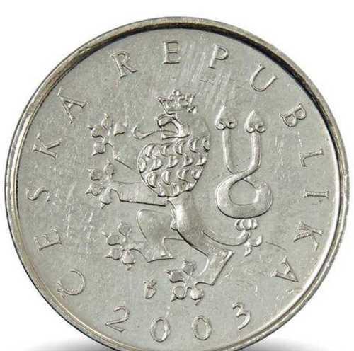 Монета 2 чешских кроны, 2003 года