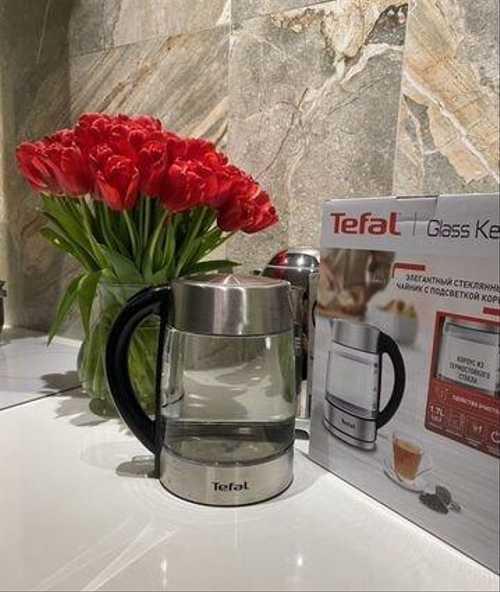 Чайник Tefal Glass Kittle KI 772 серебристый