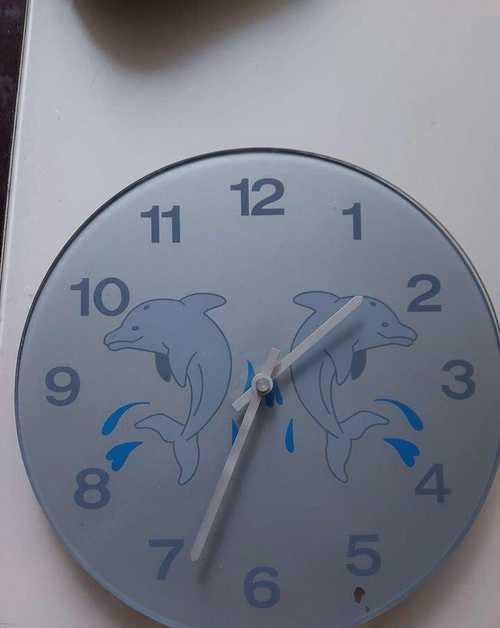 Часы дельфины стекло Германия
