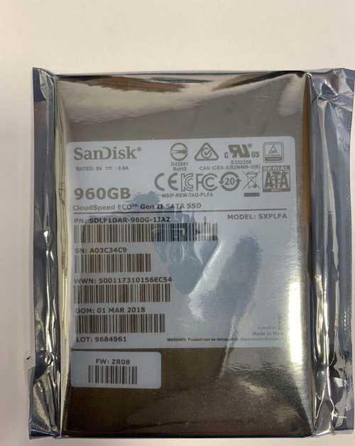SSD 960GB sandisk 2.5" CloudSpeed ECO Gen II