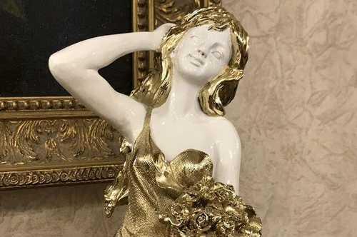 Статуэтка 46 см мраморная крошка / золото, Италия