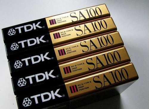 Аудиокассеты TDK SA100 Type II Cr 1991 года