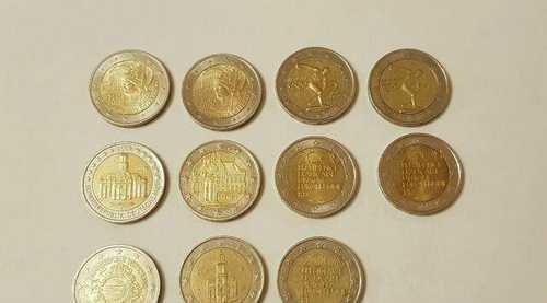Юбилейные монеты 2 евро из оборота
